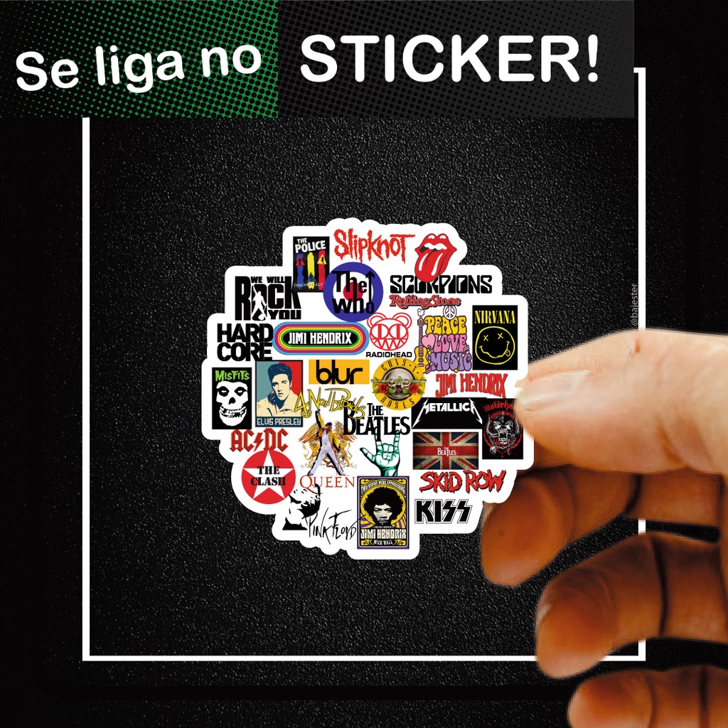 Adesivo Sticker Rock Bandas e Grupos | Shopee Brasil