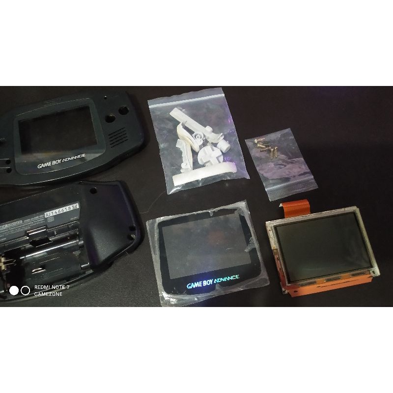 Game Boy Advance LCD Original + Shell Black + Botões + Tela de Vidro ...