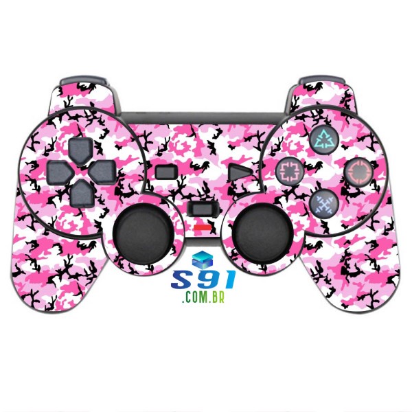 Adesivo PS2 Controle Playstation Skin Pelicula Protetora Camo Pink ...
