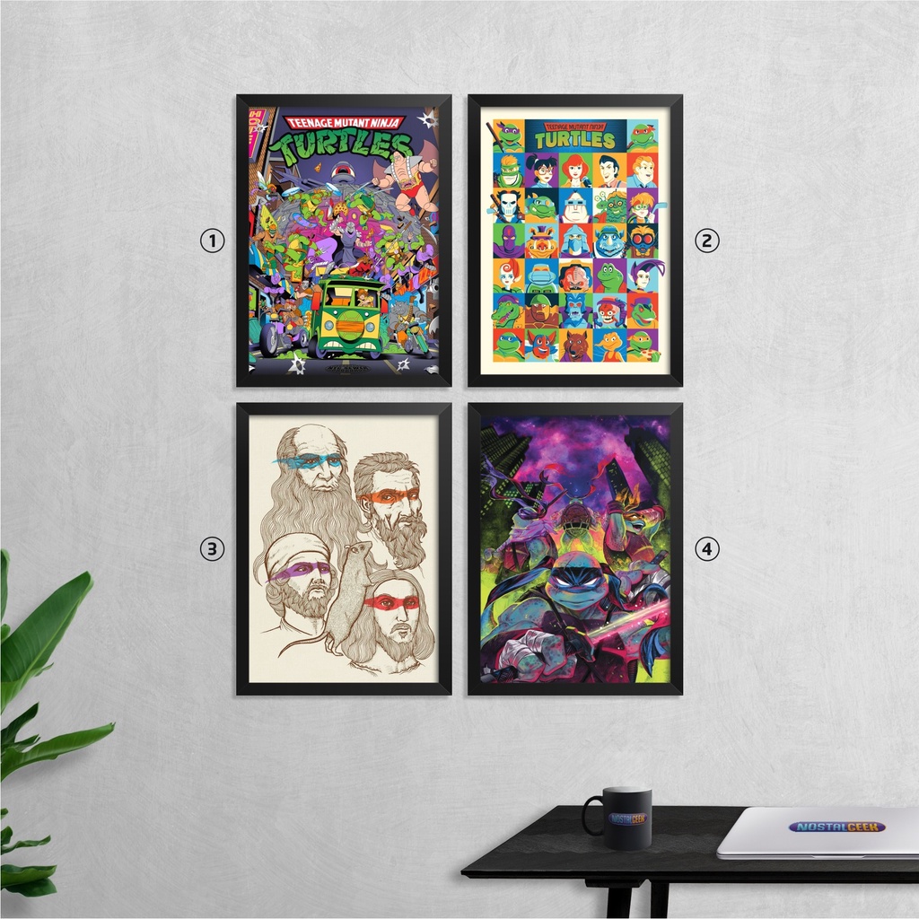 Quadro e Placa Decorativa TMNT Teenage Mutant Ninja Turtles As ...