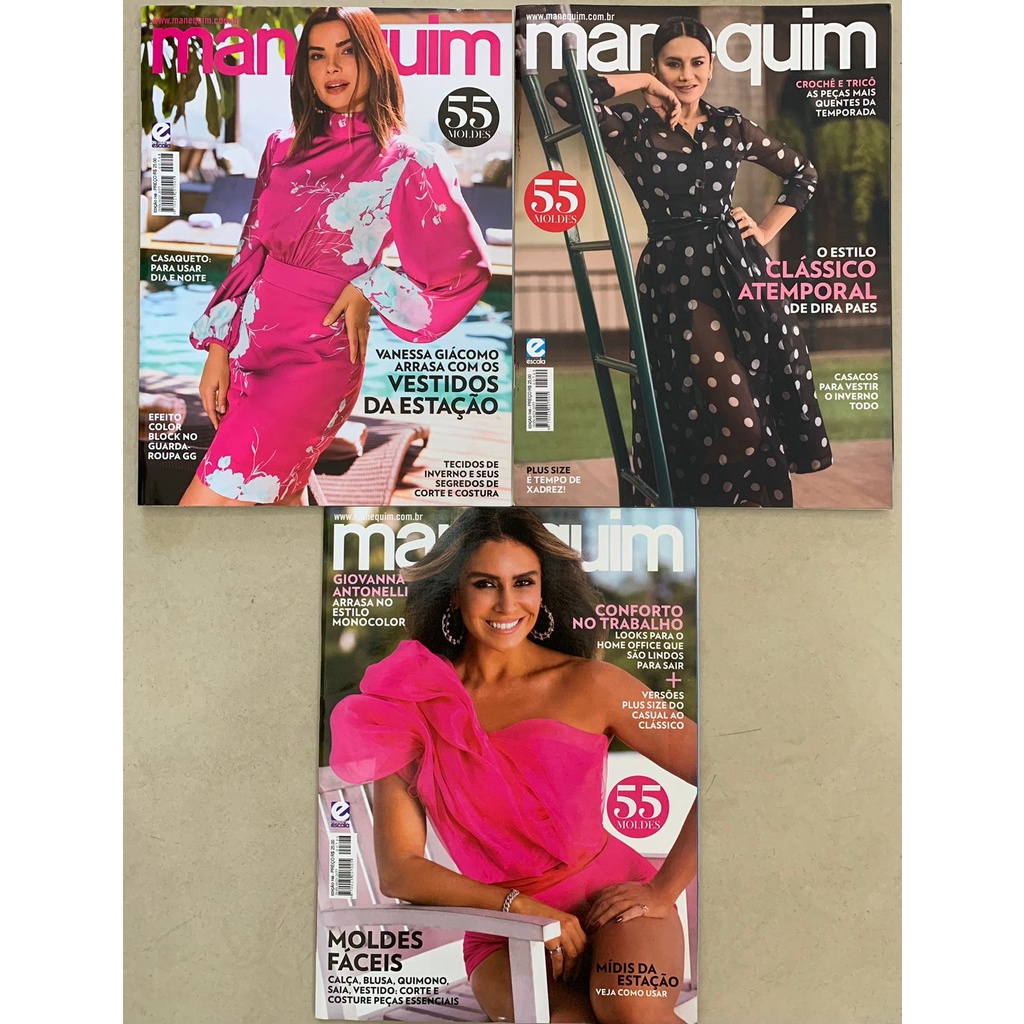 Kit 3 Revistas Molde Manequim Capas Novas (novo) | Shopee Brasil