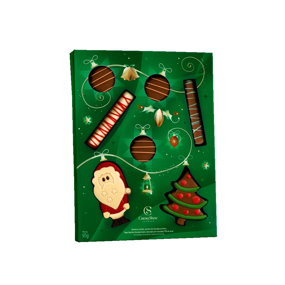 Caixa Feliz Natal 95g Cacau Show | Shopee Brasil