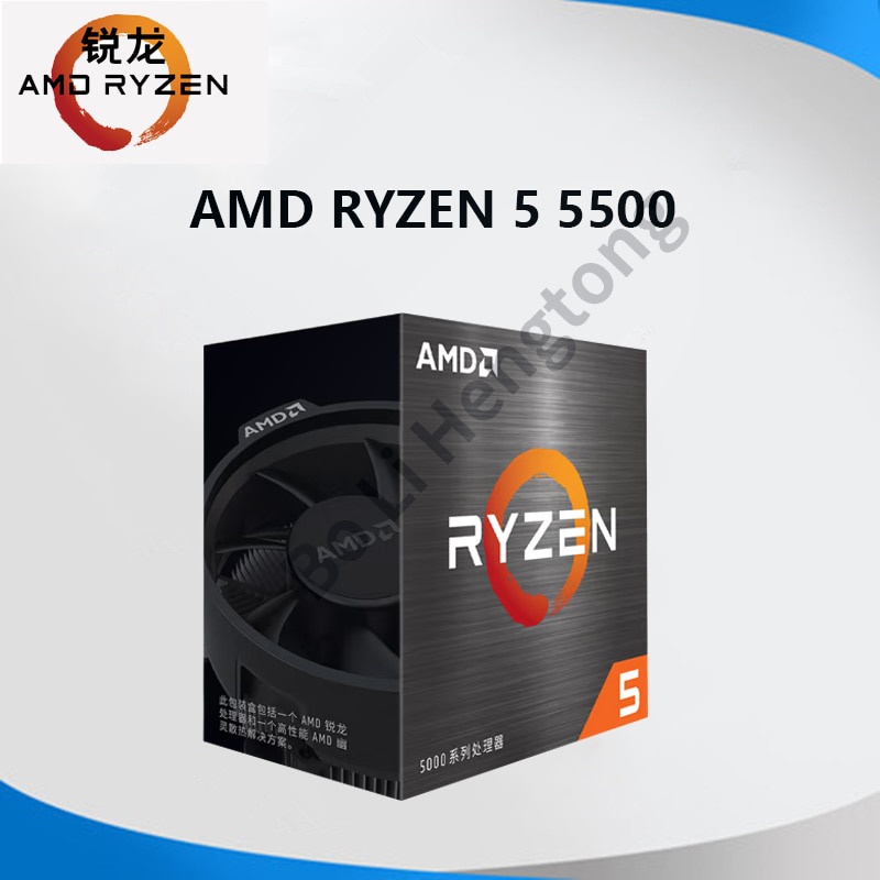 AMD Ryzen 5 5500 R5 5500 3,6 GHz 6-Core Processador De CPU De 12 Cordas ...