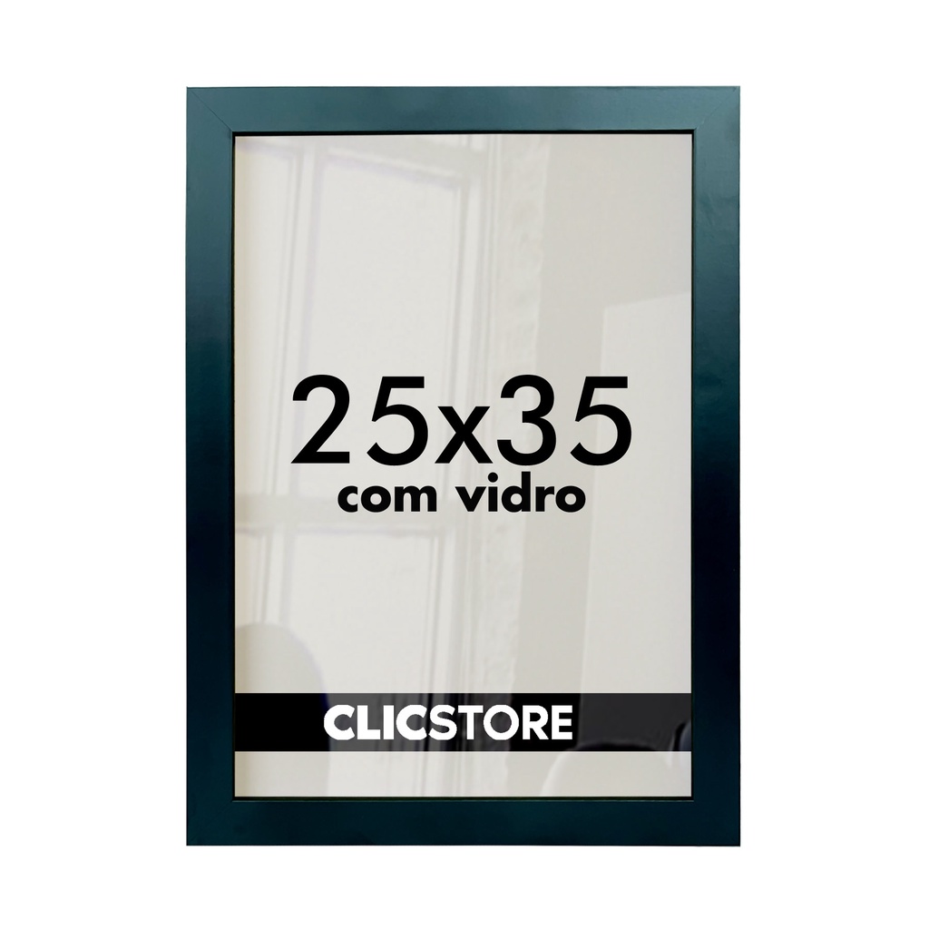 Moldura 25x35 Cm Com Vidro e Fundo Quadro Foto Impressão Retrato ...