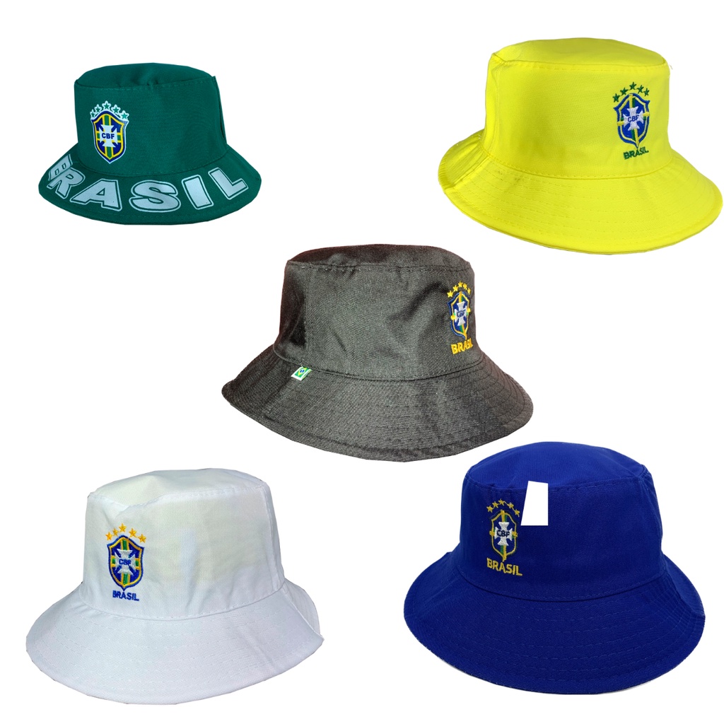 Chapéu Bucket Brasil Seleção Brasileira Copa Mundo Torcedor | Shopee Brasil