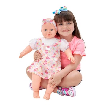 Boneca Xupetuca Bebezao Grande 60 cm Com Olhos Moveis Menina | Shopee ...