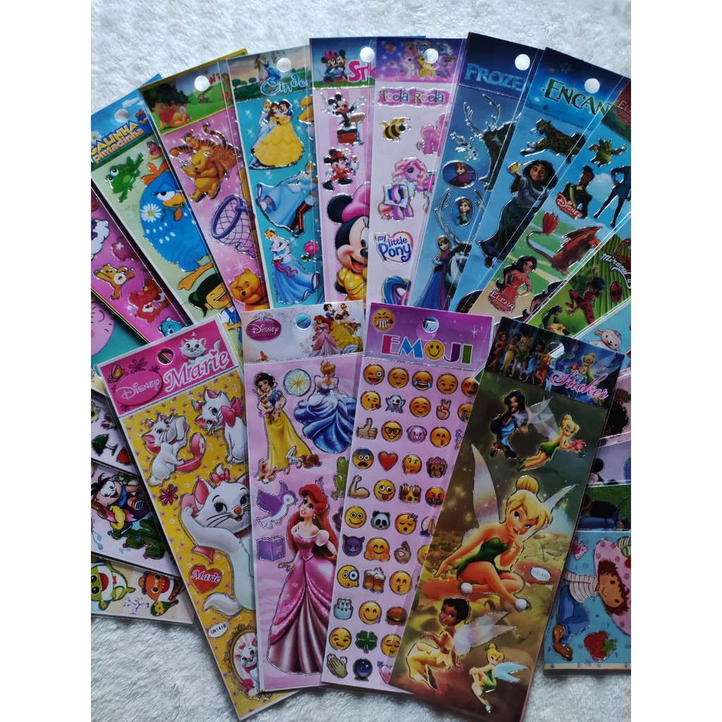 Adesivos Infantis Kit com 60 Cartelas Sticker - Adesivo Infantil Personagem | Shopee Brasil