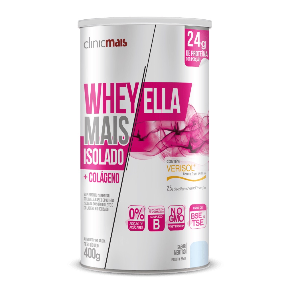 Whey Ella Mais Isolado + Colágeno Verisol 400g | Shopee Brasil