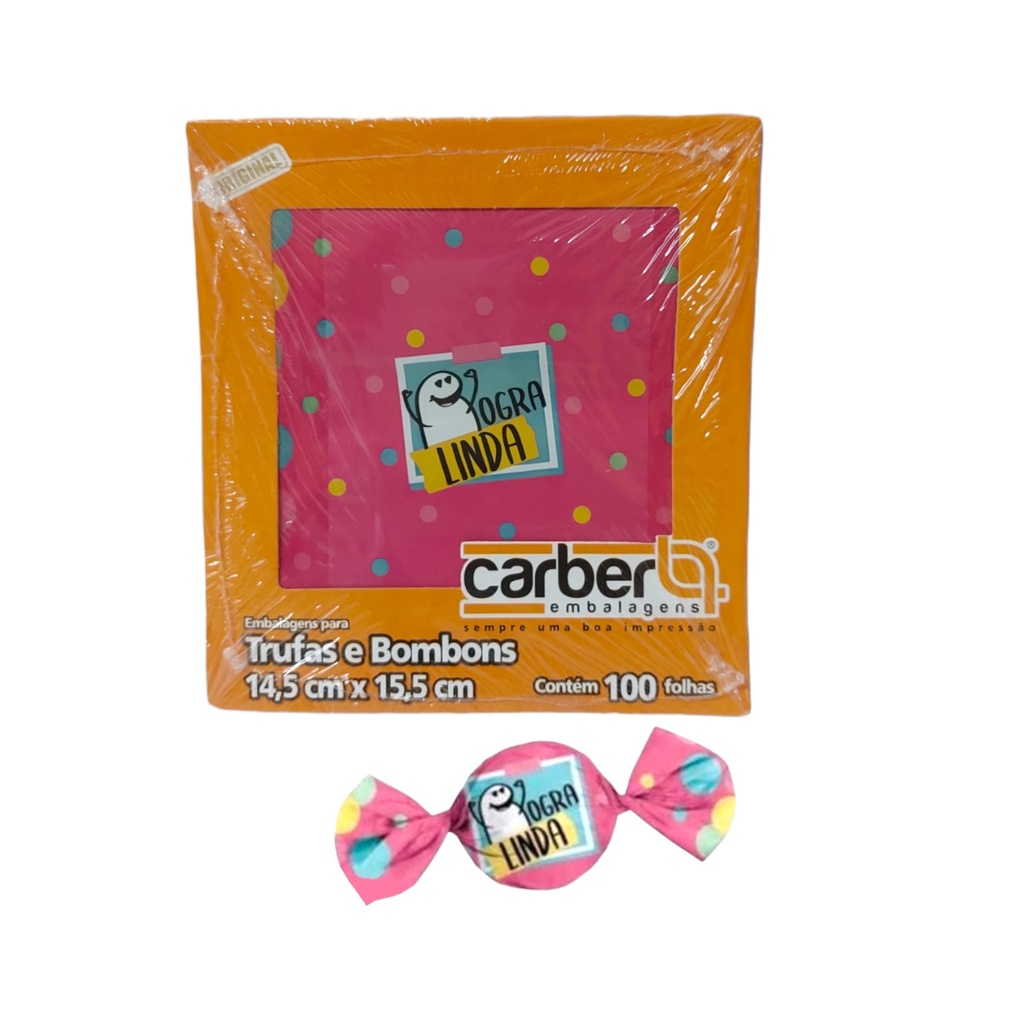 Embalagem para Trufa Flork 14,5x15,5cm Carber c/100 un | Shopee Brasil