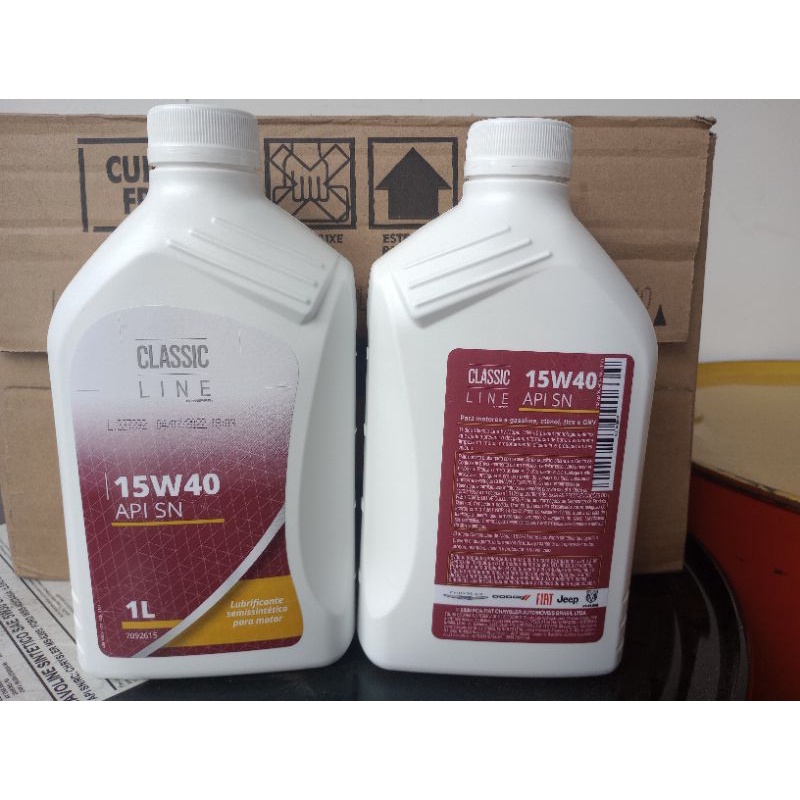 ÓLEO CLASSIC LINE API SN FIAT 15W40 SEMI-SINTÉTICO 1 LITRO | Shopee Brasil