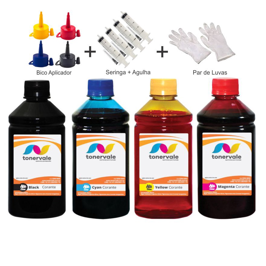 Kit 4 Tinta Para HP 3070 564xl 250ml Linha Platinum | Shopee Brasil