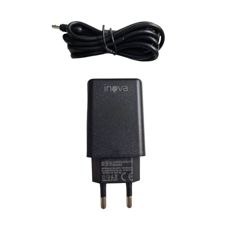 Carregador De Parede Rápido Inova Turbo 20w QC 3.0 V8 CAR-2175D ...