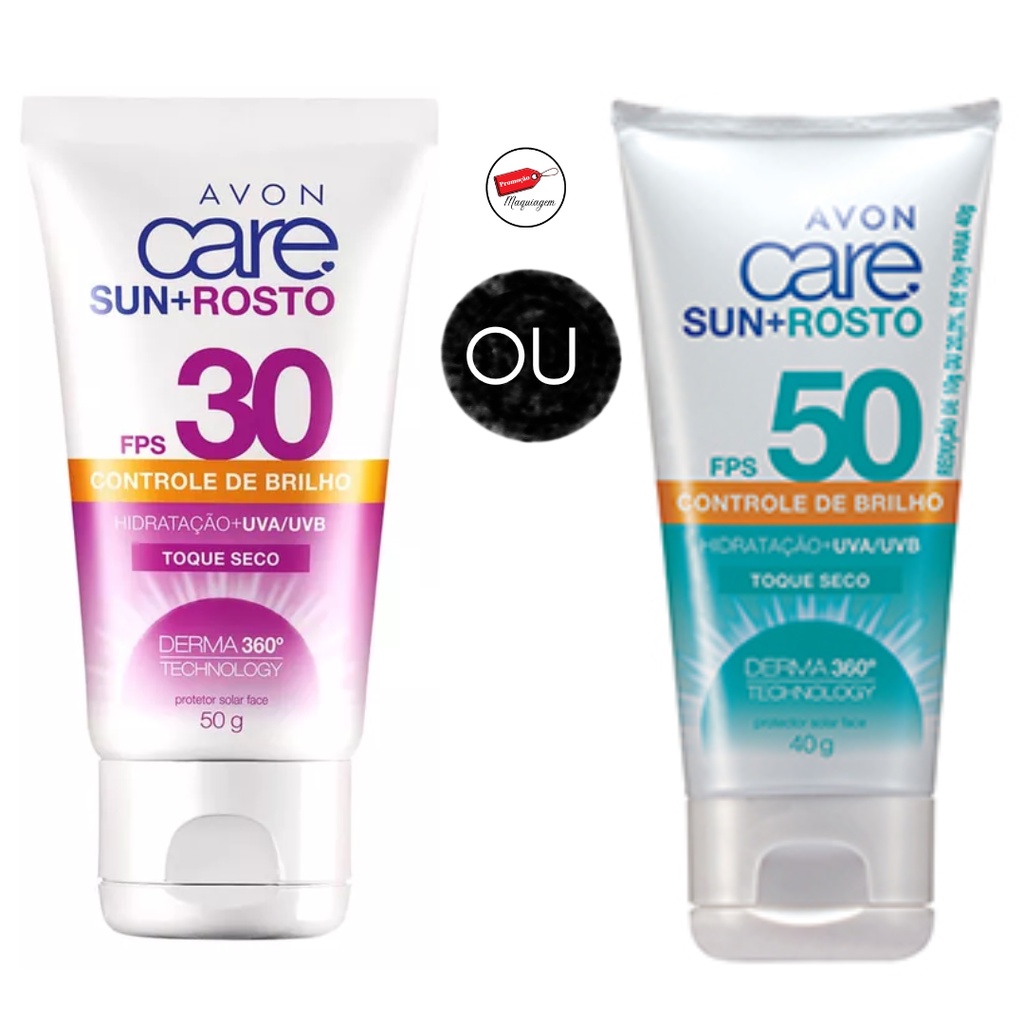 Protetor Solar Facial Toque Seco FPS 30 - FPS 50 Avon Care Sun+ | Shopee Brasil