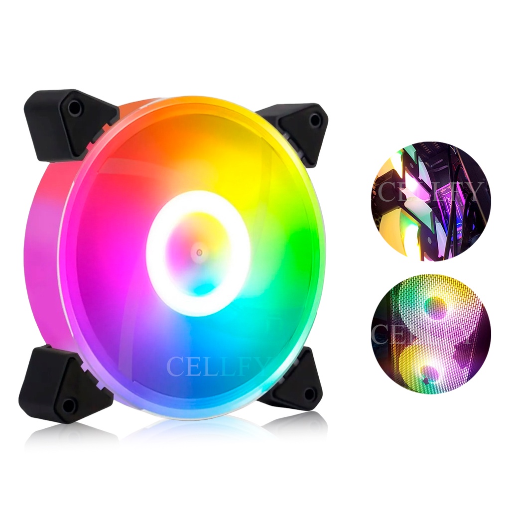 Cooler Fan Rgb 120mm Pc Gamer Fan Gabinete Kcool 3+4pinos - Knup ...