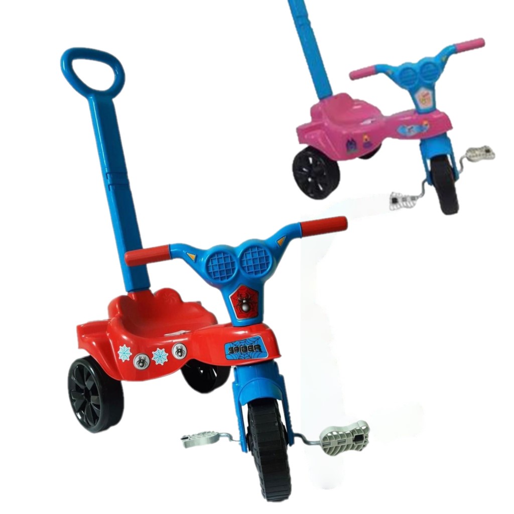 Motoca Infantil com empurrador Triciclo Velotrol menino menina | Shopee ...