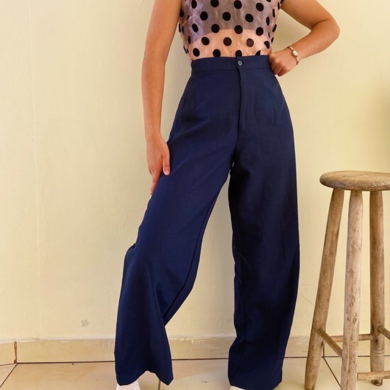 Calça social azul (38/40) | Shopee Brasil