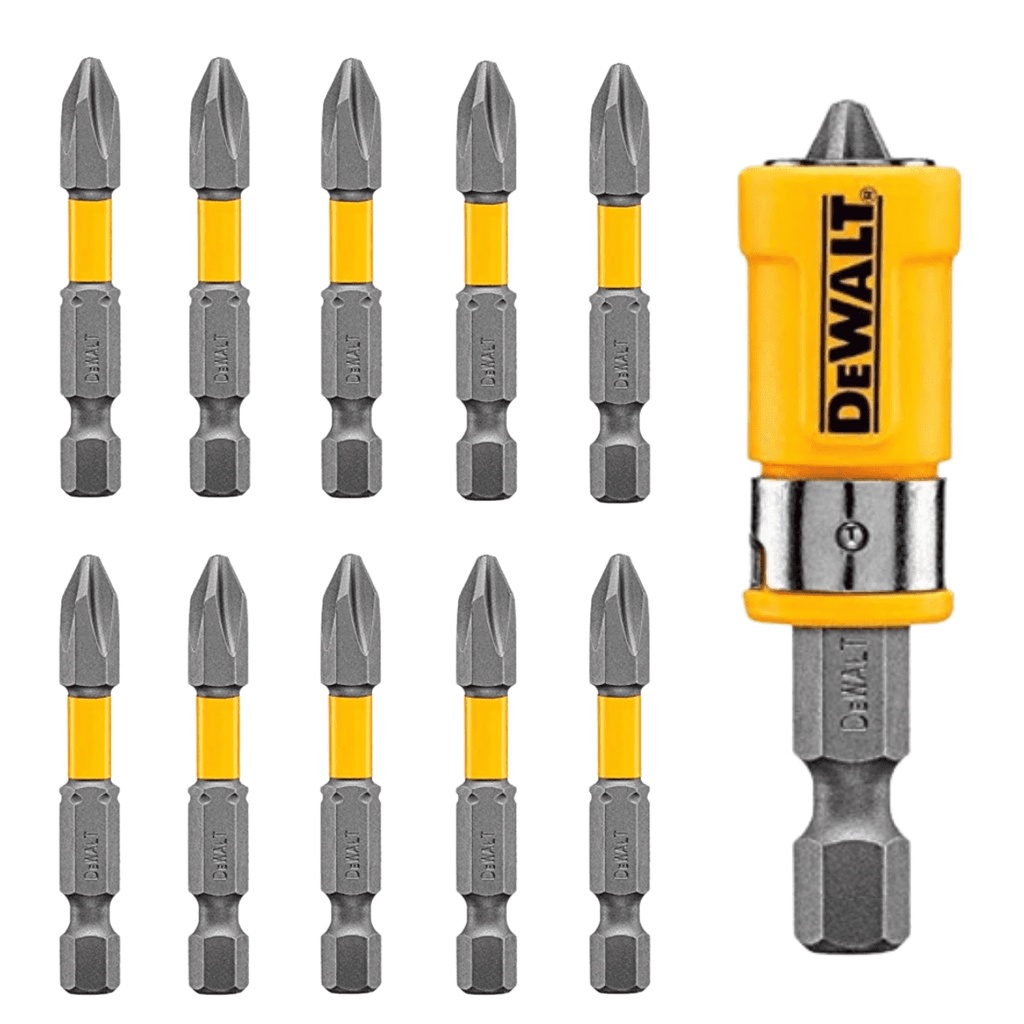 Jogo Ponta Bits Parafusadeira Philips 12 pcs Ph2 Dewalt Dwa2ph2sl-12 ...