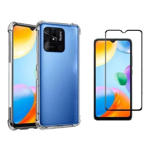 Kit Película Vidro 3d Xiaomi Redmi 10a Capa Capinha Anti Shock