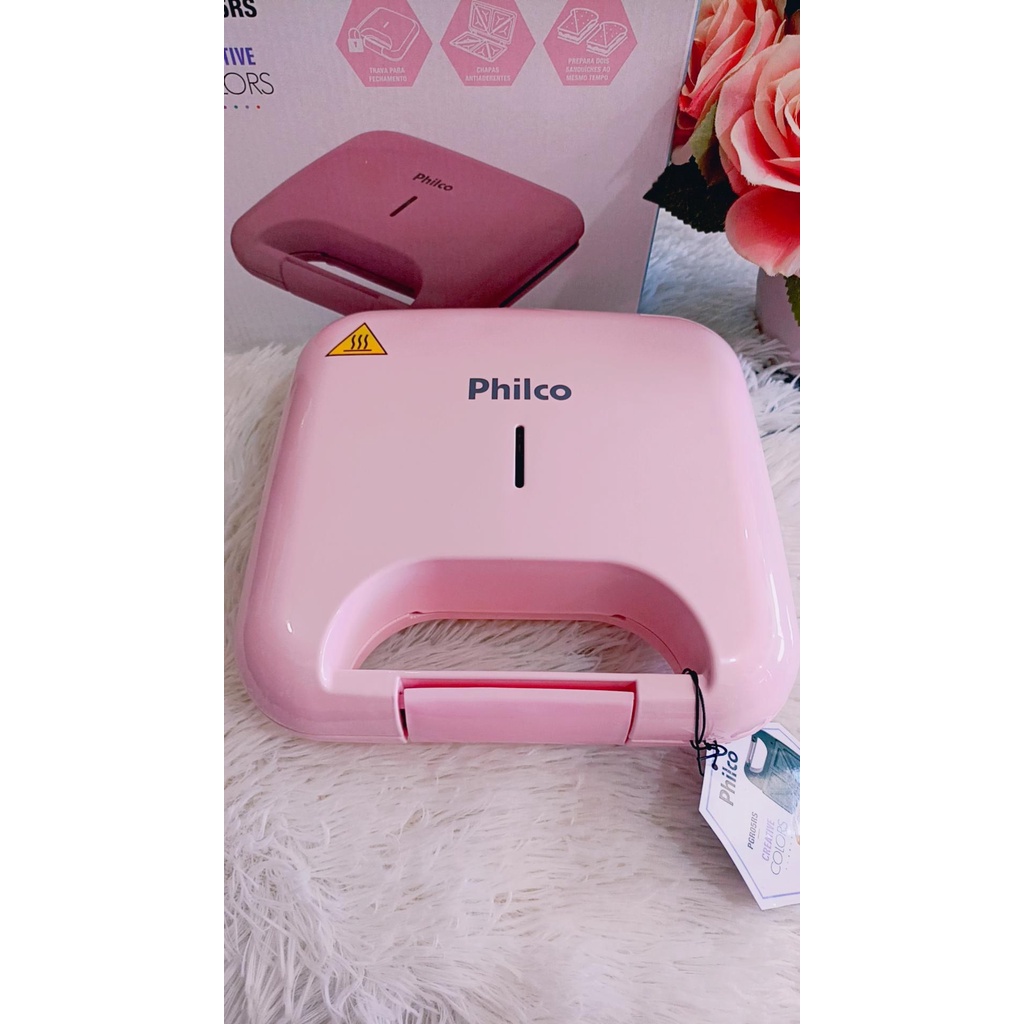 Sanduicheira Philco Rosa 750w - 127v | Shopee Brasil