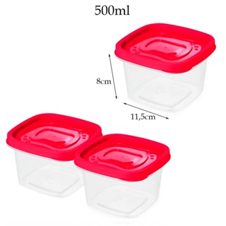 6 potes com tampa freezer microondas geladeira lanches comida frutas ...