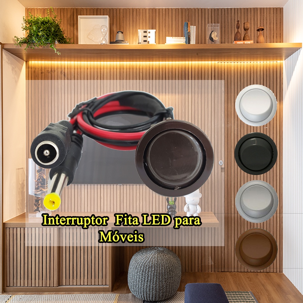 Interruptor Fita LED p/ Móveis. - Corre Que Ta Baratinho