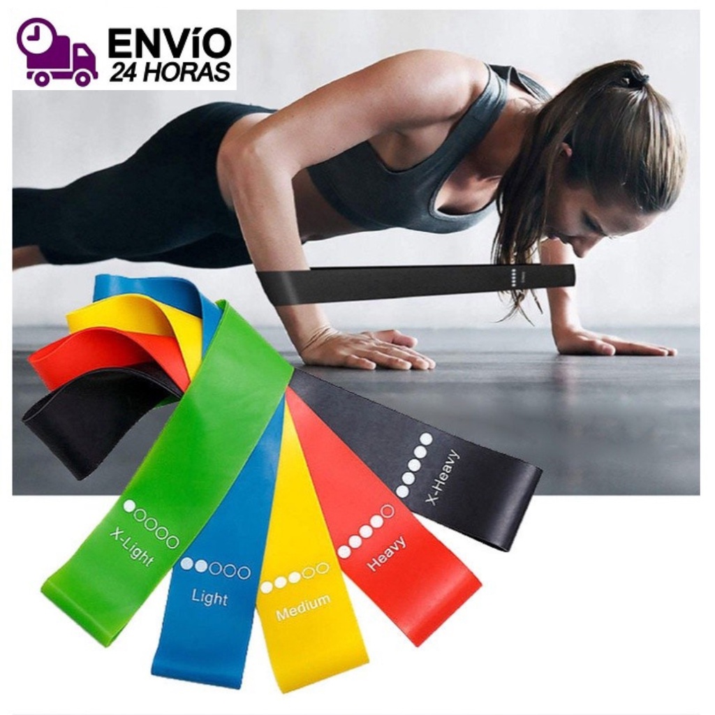 Kit 5 Faixa elástica Thera Mini Band Fisioterapia Multifuncional ...