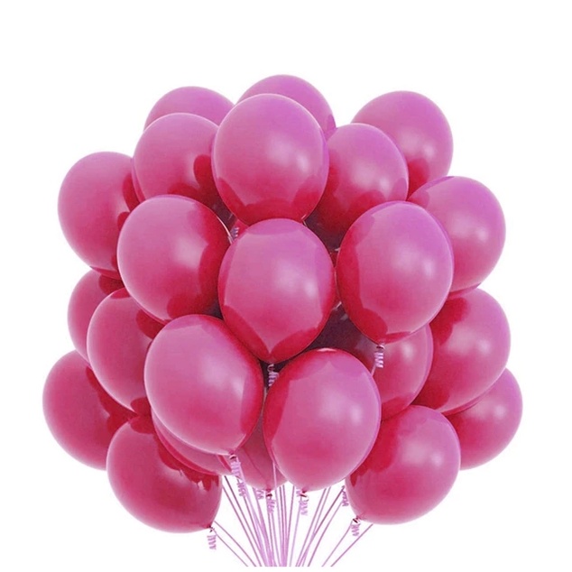 50 Unidades Balão Bexiga Rosa Pink Liso Número 7 Polegadas Para Festas ...
