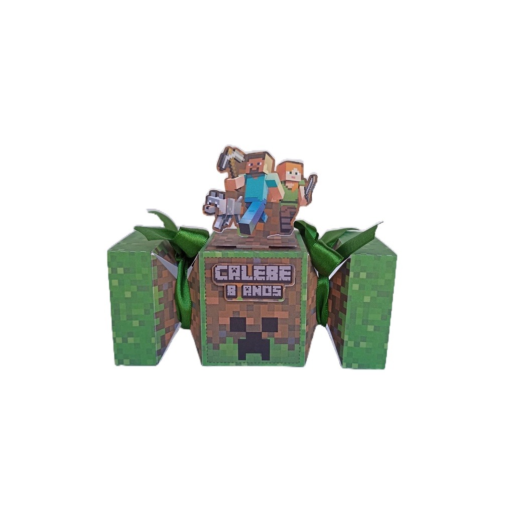 10 Cxs Bala Minecraft Lembrancinhas Personalizadas | Shopee Brasil