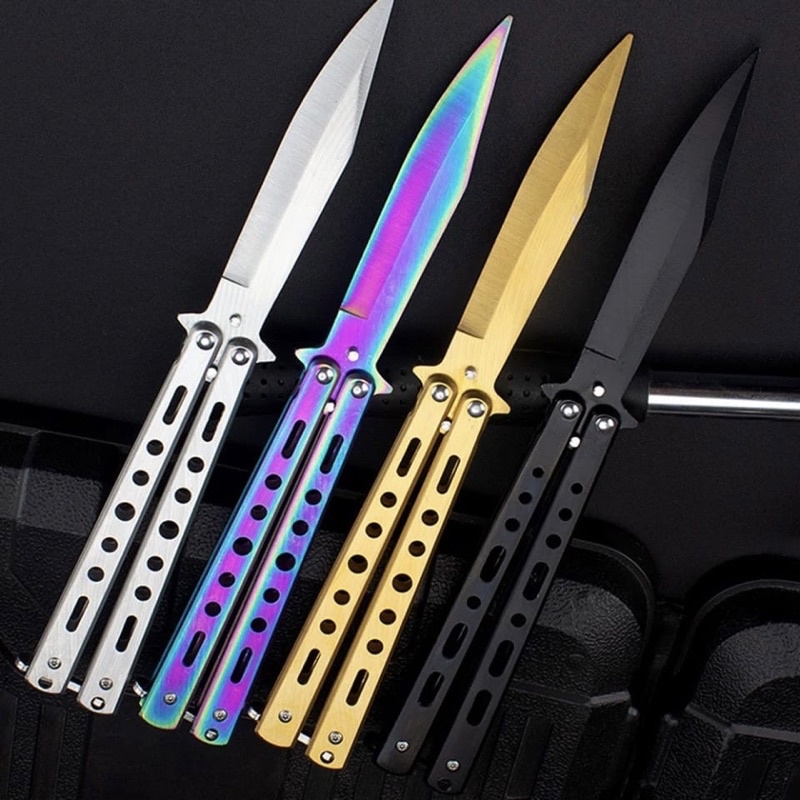 Canivete Faca Butterfly Borboleta dobrável Cs Go 420 aço afiada ...