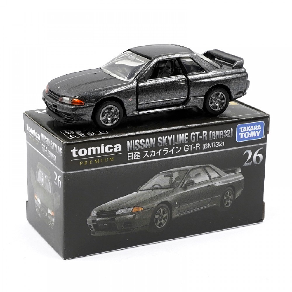 TOMICA PREMIUM 1/62 NISSAN SKYLINE GTR Tipo BNR32 Carro Modelo Escala DIECAST - Faz a Boa!