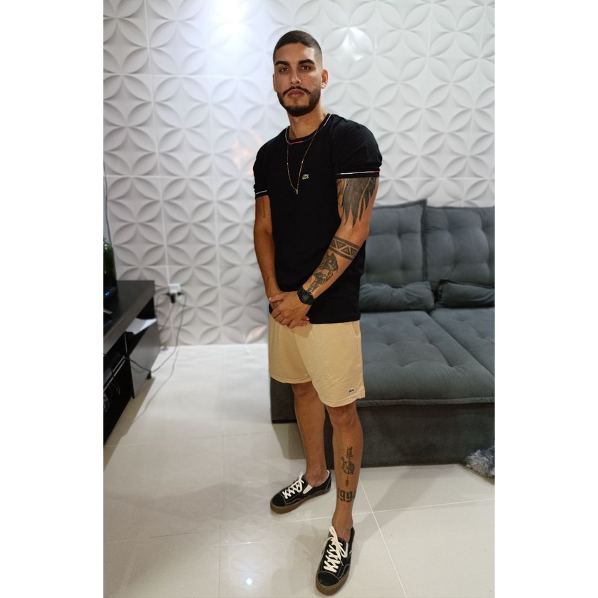Conjunto Super Premium - Camisa Peruana + Bermuda Moletom - Fotos Reais ...