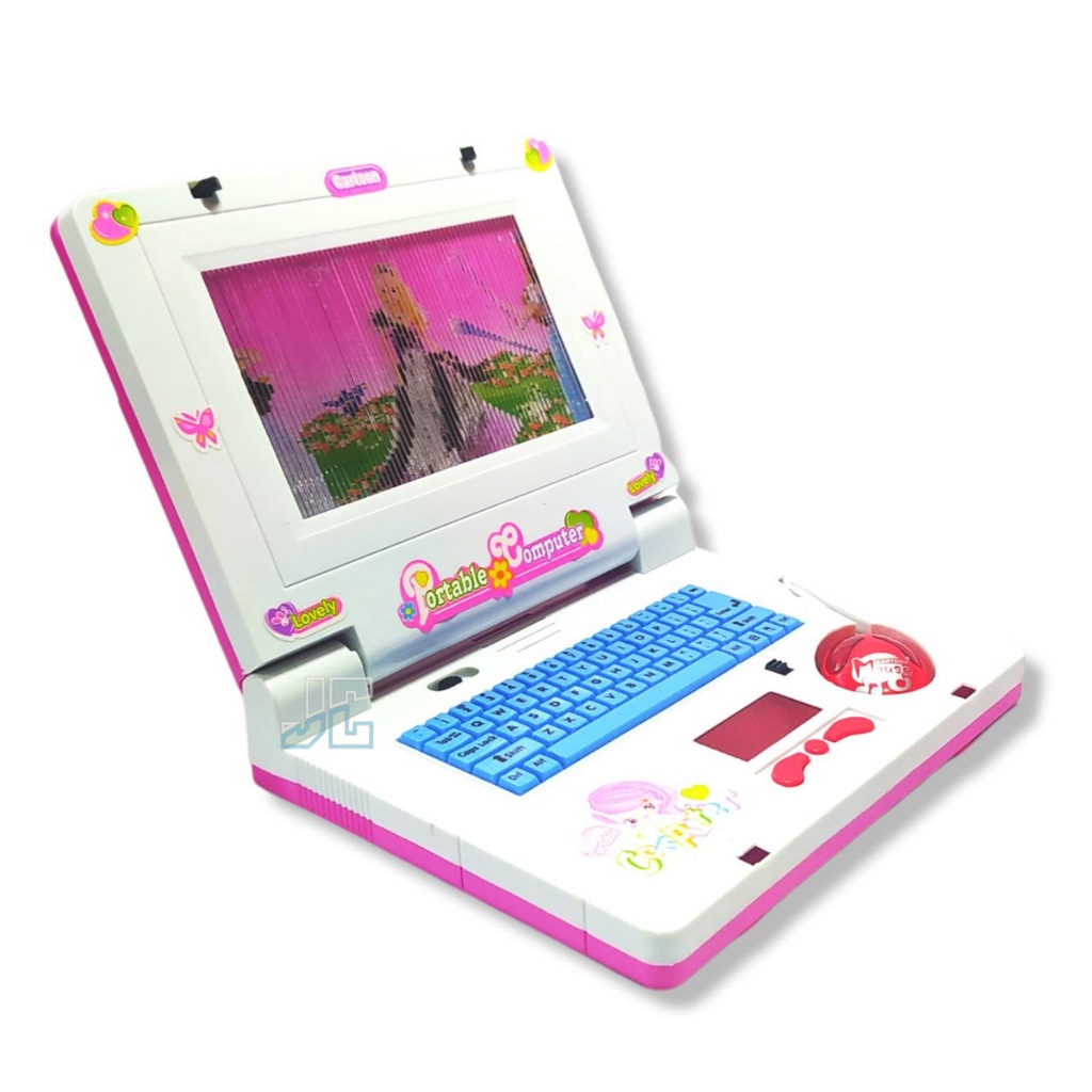 Notebook De Brinquedo Laptop Infantil Musical C Luz Princesa Mouse ...