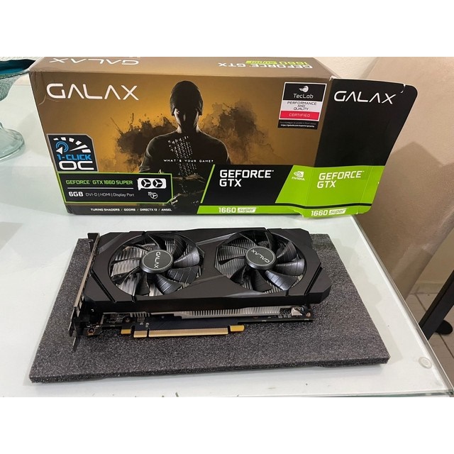 PLACA DE VIDEO GALAX GEFORCE GTX 1660 SUPER 1-CLICK OC, 6GB, GDDR6 ...