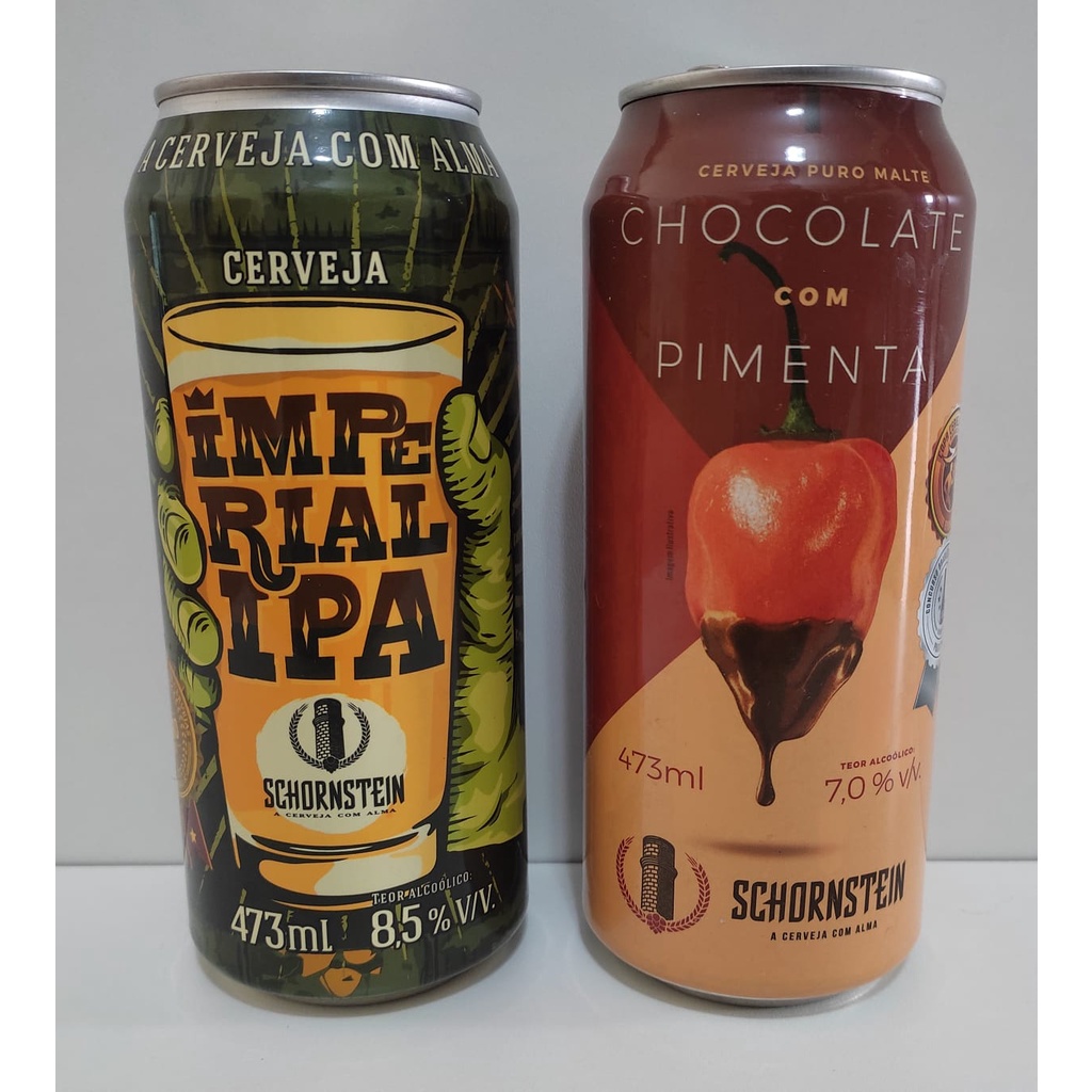 Latas Cerveja Schornstein Ipa + Pimenta Chocolate - Colecionável ...