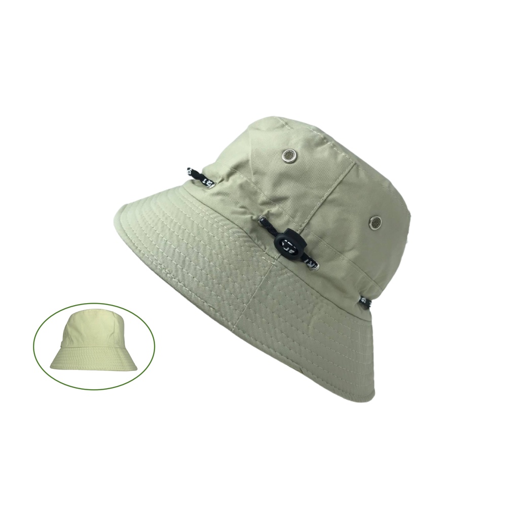 Chapéu Style Bucket Hat Aba Boné Dupla Face Proteção Sol - Cáqui ...