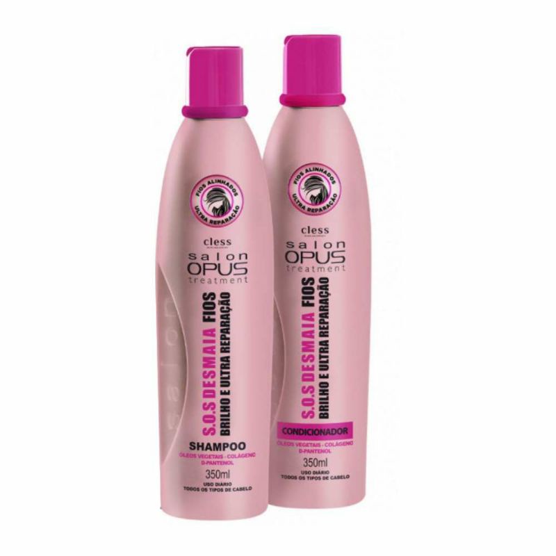KIT SHAMPOO E CONDICIONADOR SALON OPUS SOS DESMAIA FIOS | Shopee Brasil