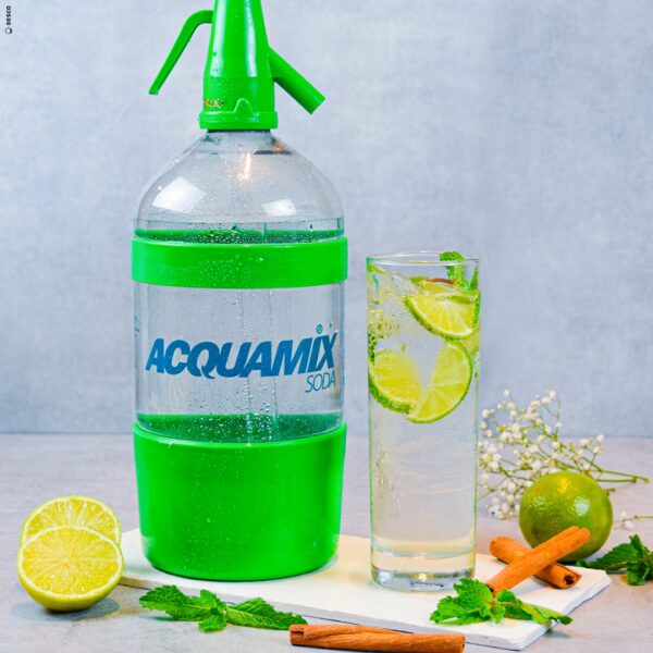 Água Acquamix - Água gaseificada de 1,5L+ Sifão retornável | Shopee Brasil