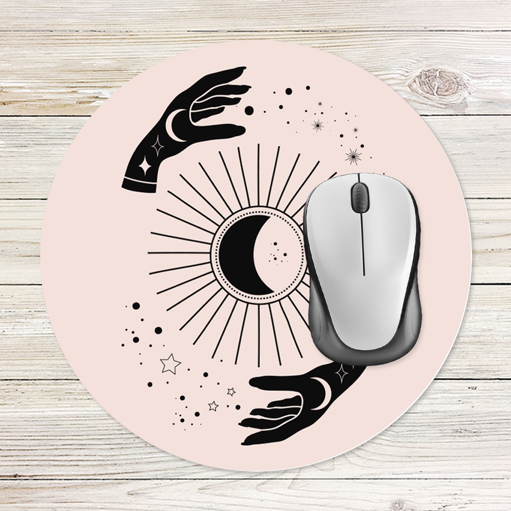 Mouse Pad Redondo Sol e Lua | Shopee Brasil