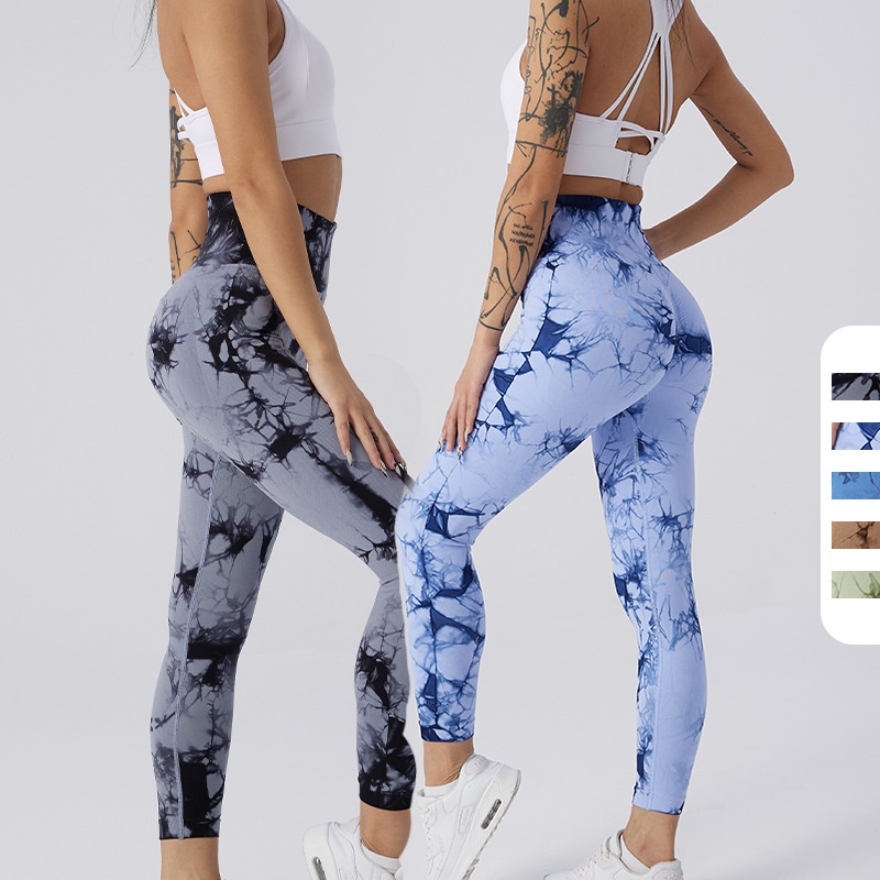 Tie Dye Calça Legging Levanta Bumbum Empina Sem Costura Cintura Alta