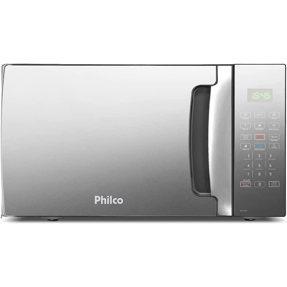 Microondas Philco PMO30EP 28 Litros Preto Com Porta Espelhada 1400w ...