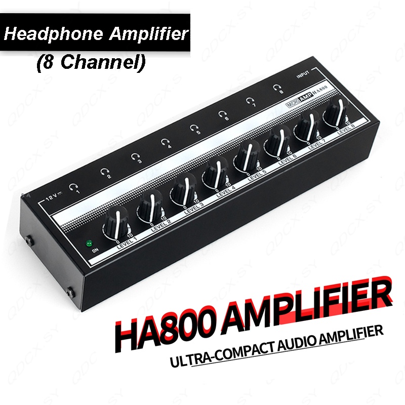 HA800 Mini 8 Canais Amplificador De Áudio De Fone De Ouvido Com ...