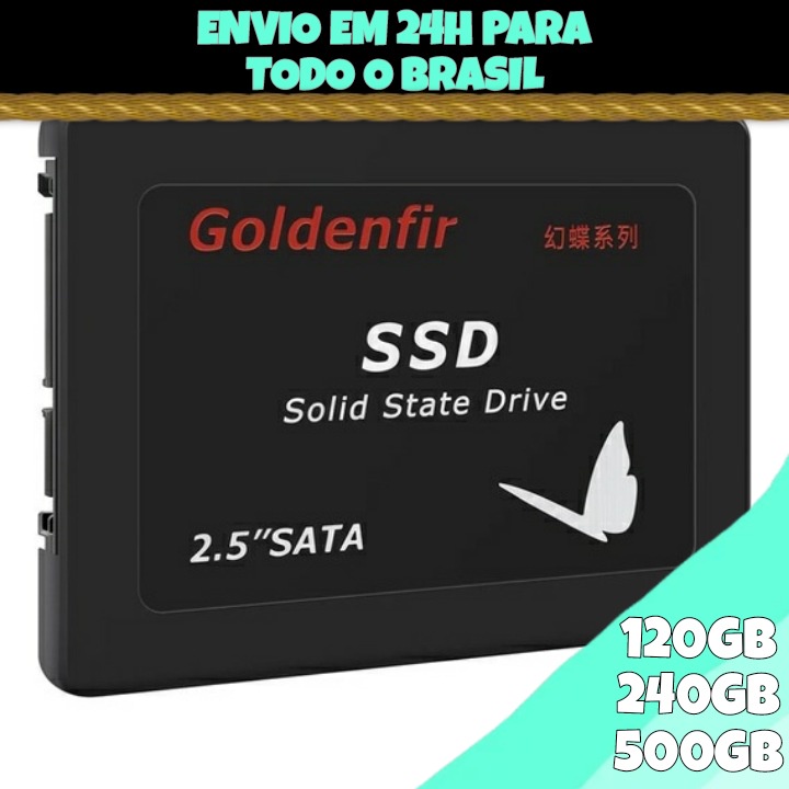 PROMOÇÃO SSD 120GB/240GB/500GB Goldenfir Para Notebook Desktop PC Sata ...