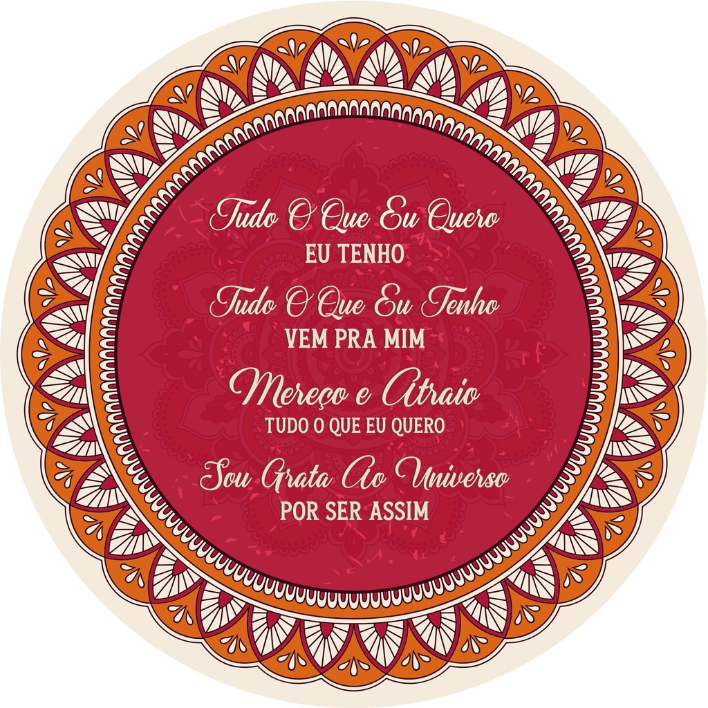 Placa Decor Mantra Tudo o Que eu Quero Vem Pra Mim Cantinho Zen ...