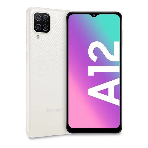 Samsung Galaxy A12 Dual SIM 64 GB white 4 GB RAM | Shopee Brasil