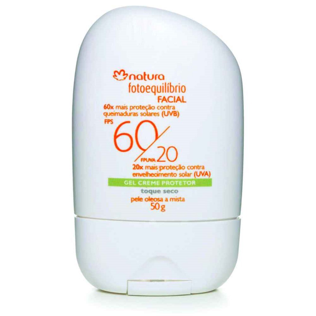 Protetor Solar para o Rosto Natura 50g Fator 60 Pele Oleosa a Mista ...
