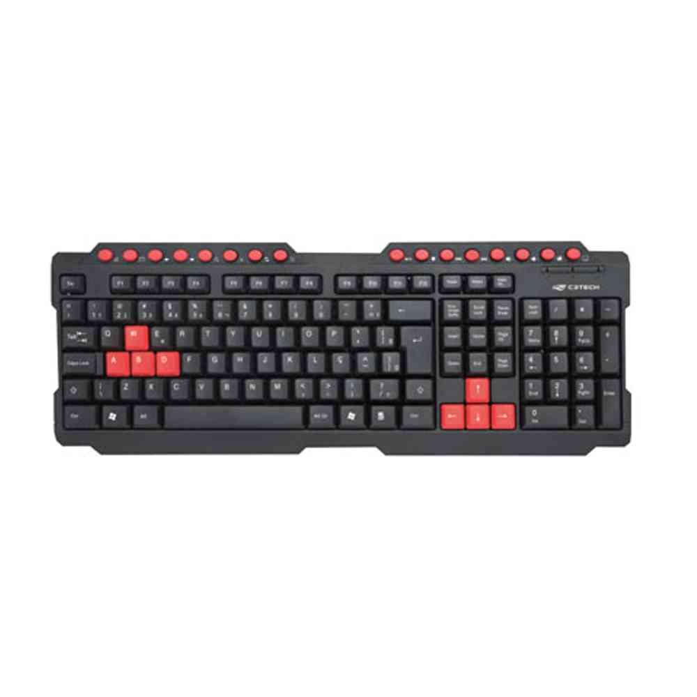 Teclado Gamer C3Tech KG-10BK Multimídia USB ABNT2 | Shopee Brasil