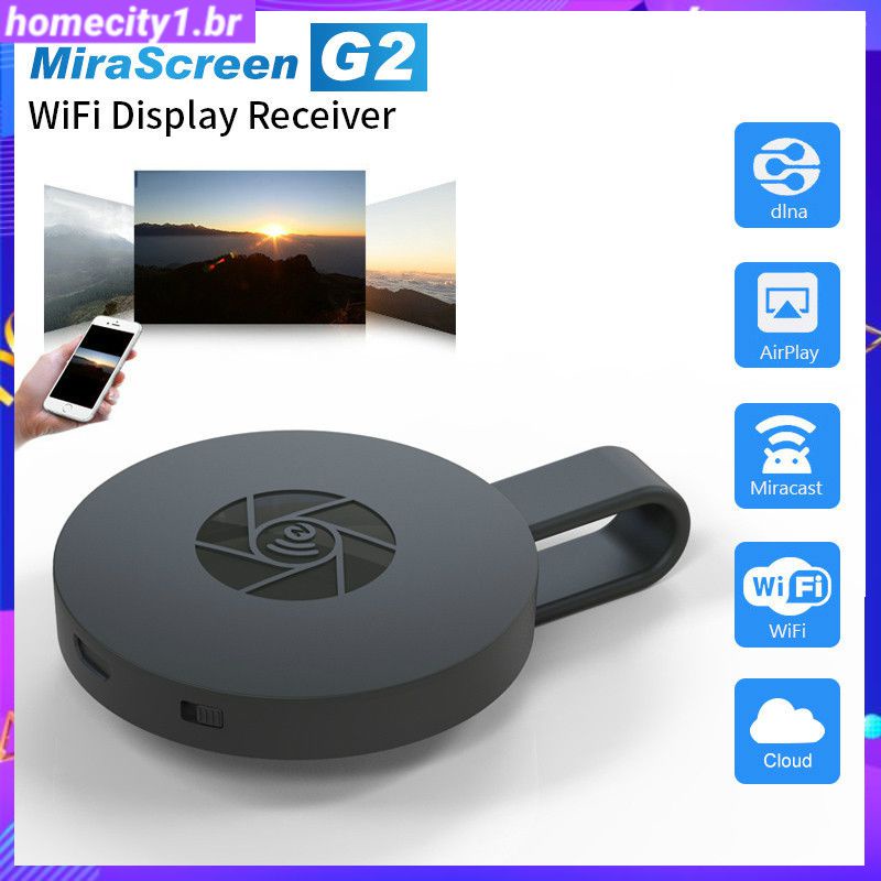 1080p G2 Chromecast Wi-Fi Display Sem Fio Dongle Receptor Anycast Tv ...