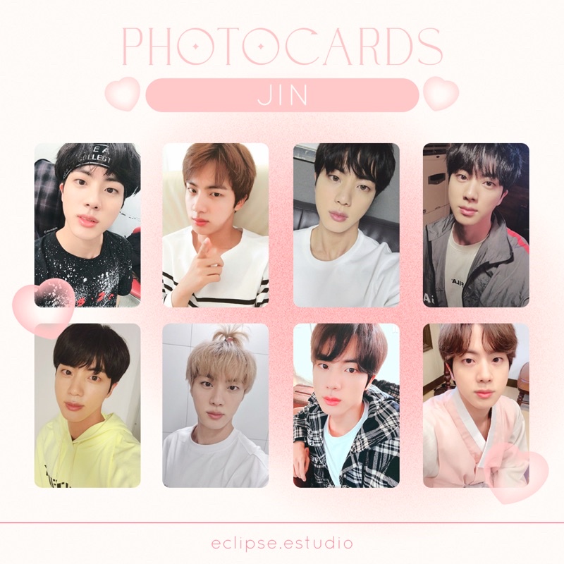 Jin Photocard Fanmade | Bts Bangtan Boys K-pop kpop | Shopee Brasil