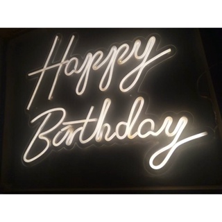 Placa Neon Led Happy Birthday - Luminoso Letreiro | Shopee Brasil