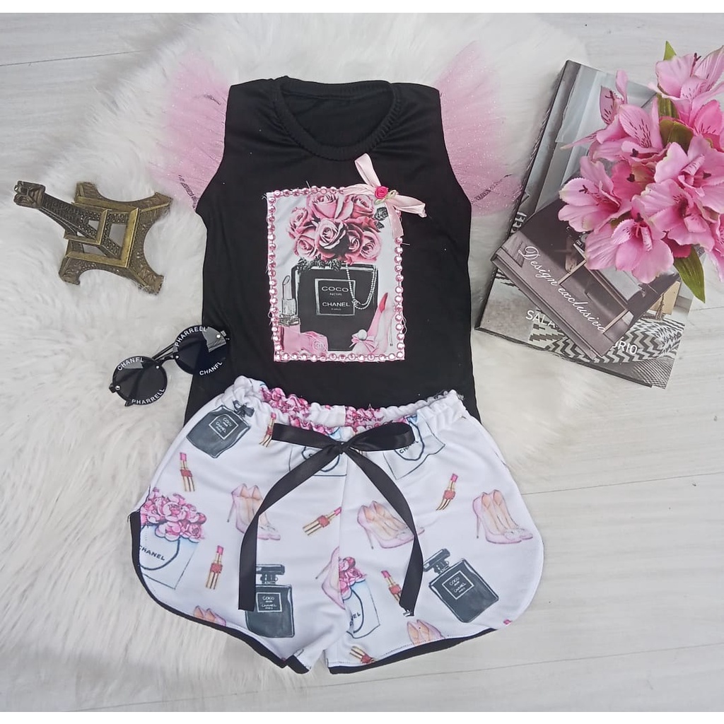 Conjunto Infantil Meninas Flores Blogueirinha | Shopee Brasil